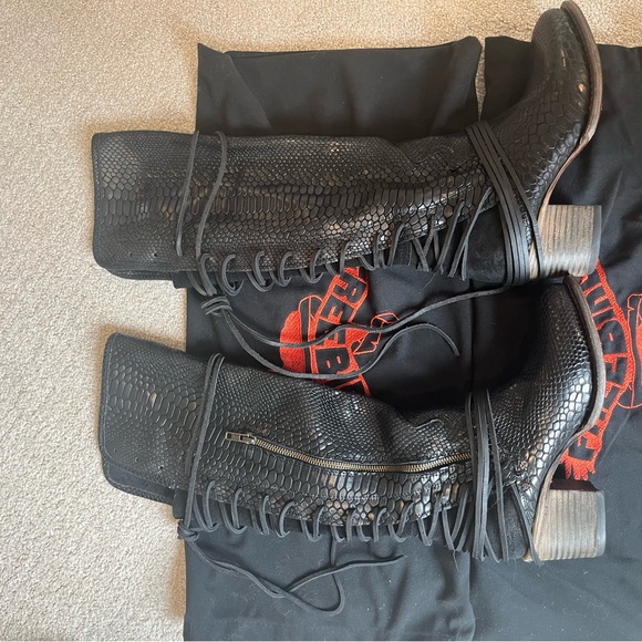 Freebird by Steven | Shoes | Freebird By Steven Coal Boots Black Snake ...